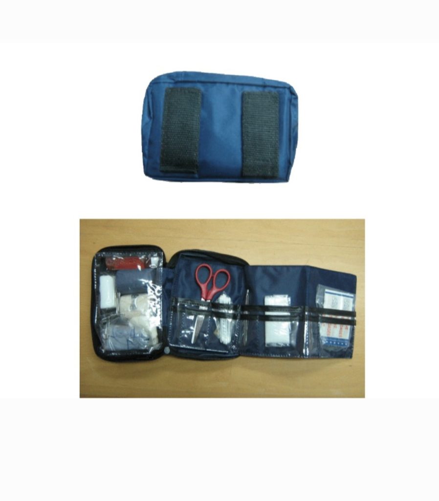 FIRST AID KIT – Basic Kit – Blue or Red – With Velcro Straps – Medicalequip