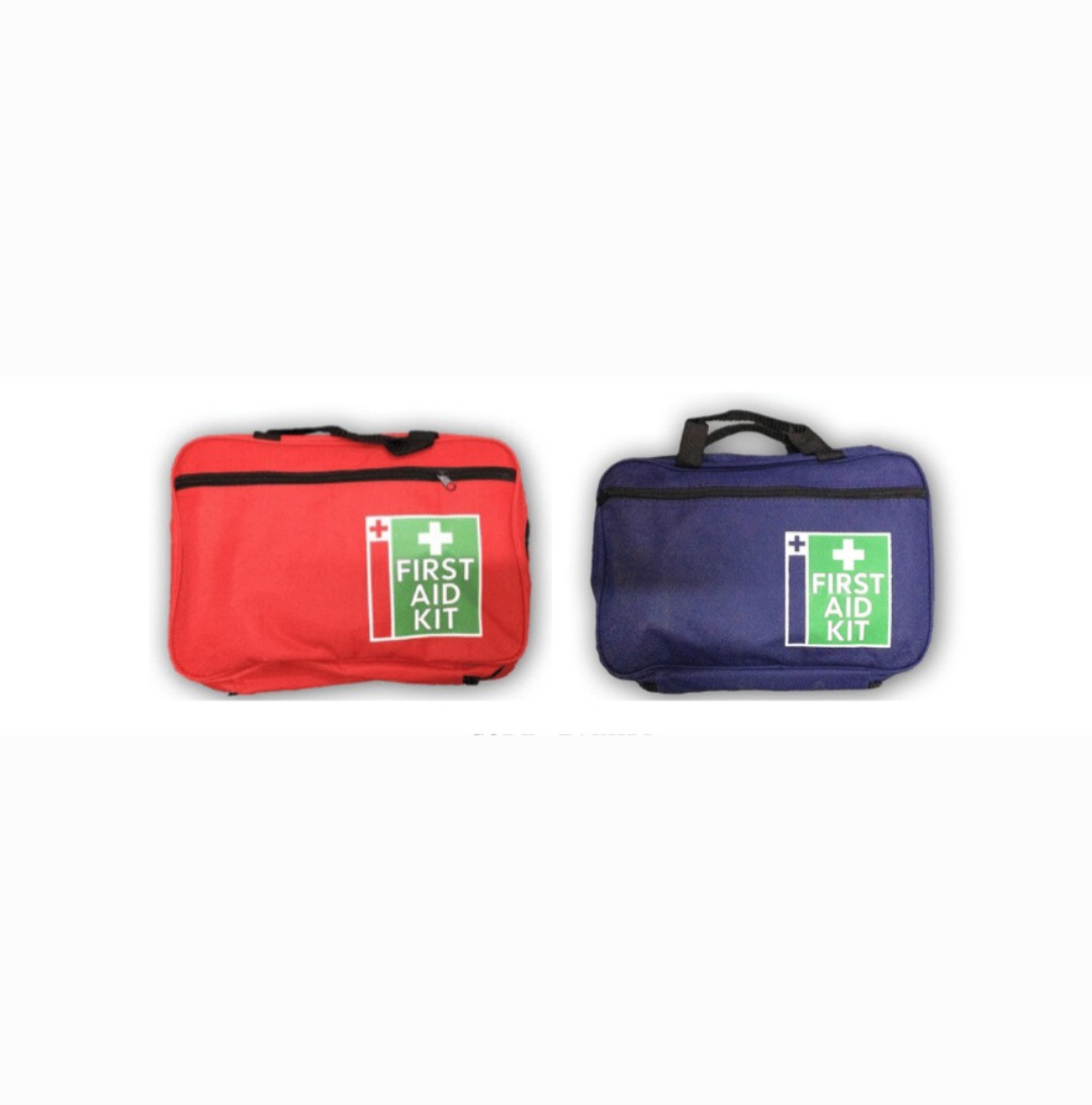 FIRST AID KIT – Essential Kit – Blue or Red (With Handles) – Medicalequip